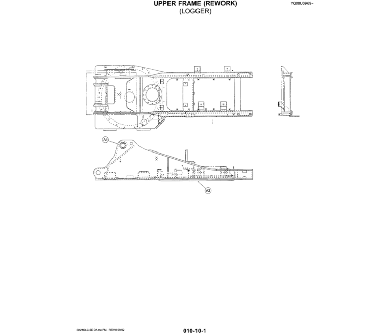 01-003 UPPER FRAME (REWORK) (LOGGER)-SK200-6E SK210LC-6E SK200-6ES ...