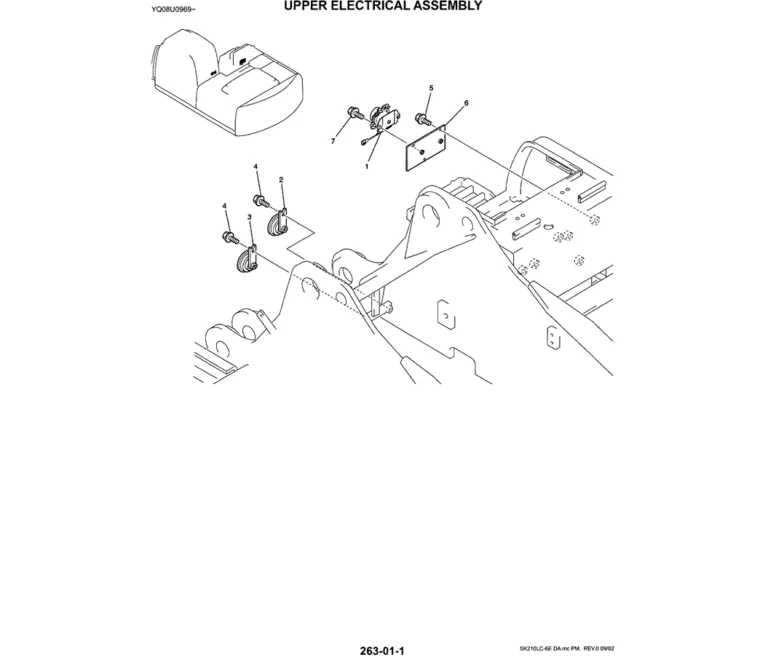 01-061 UPPER ELECTRICAL ASSEMBLY-SK200-6E SK210LC-6E SK200-6ES SK200LC ...