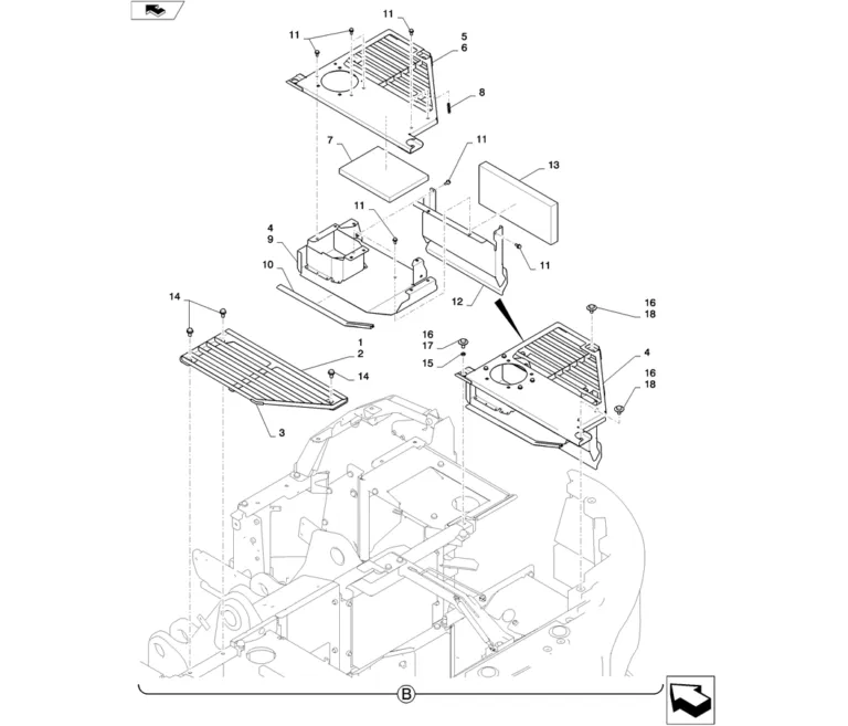 01-069(13) GUARD INSTALLATION-2 SK130-8 SK140LC Excavator Parts Number ...