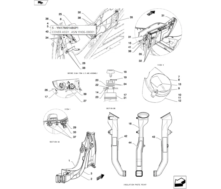 01-074(02) PANEL ASSEMBLY, INSTRUMENT-2 SK130-8 SK140LC Excavator Parts ...
