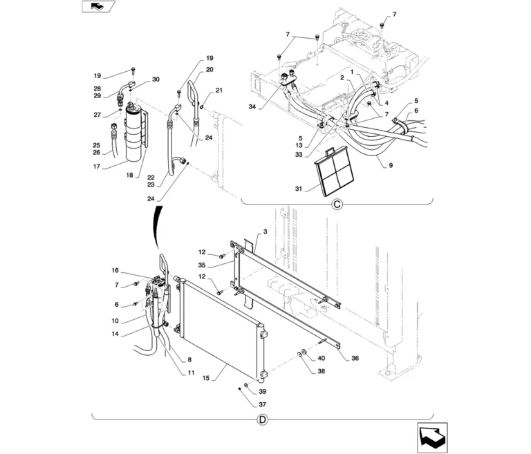 01-080(02) AIR CONDITIONING-2 SK130-8 SK140LC Excavator Parts Number ...