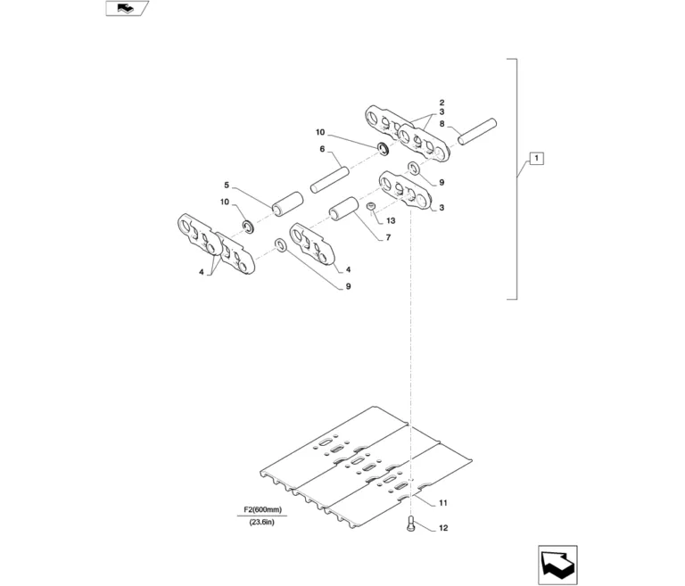 02-016(00) SHOE ASSEMBLY-2 SK130-8 SK140LC Excavator Parts Number ...