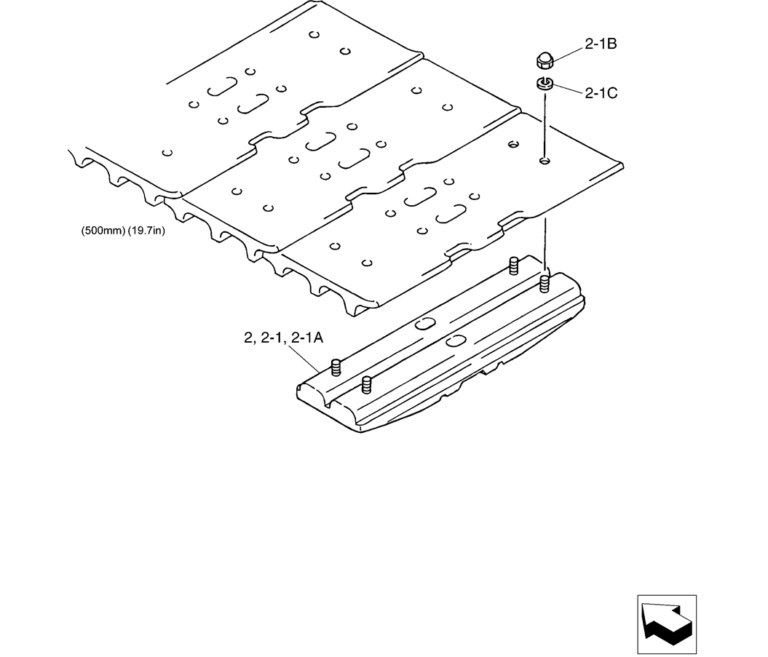 02-018(00) SHOE ASSY (RUBBER PAD)-2 SK130-8 SK140LC Excavator Parts ...
