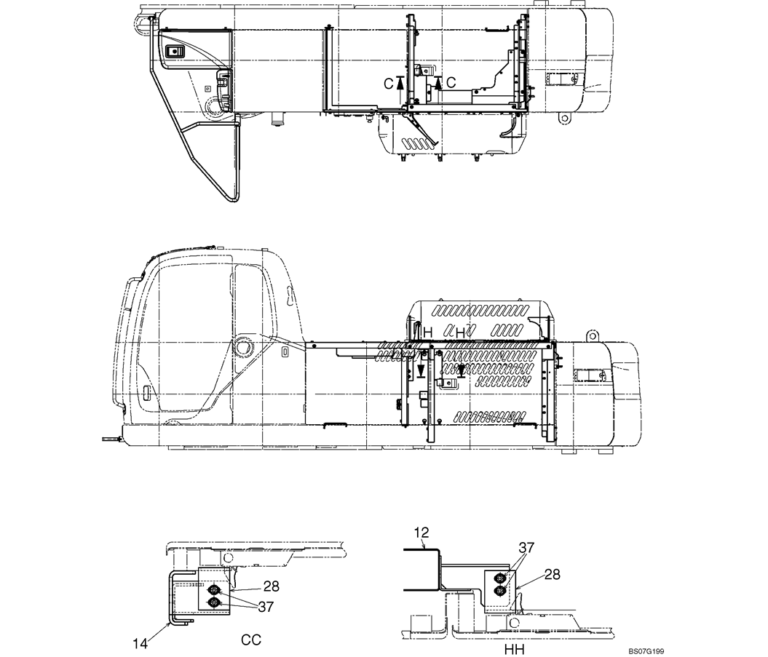 02-51-01(04) GUARD INSTALLATION (ROTATION 2 WAY FLOW), (CHASSIS SIDE ...