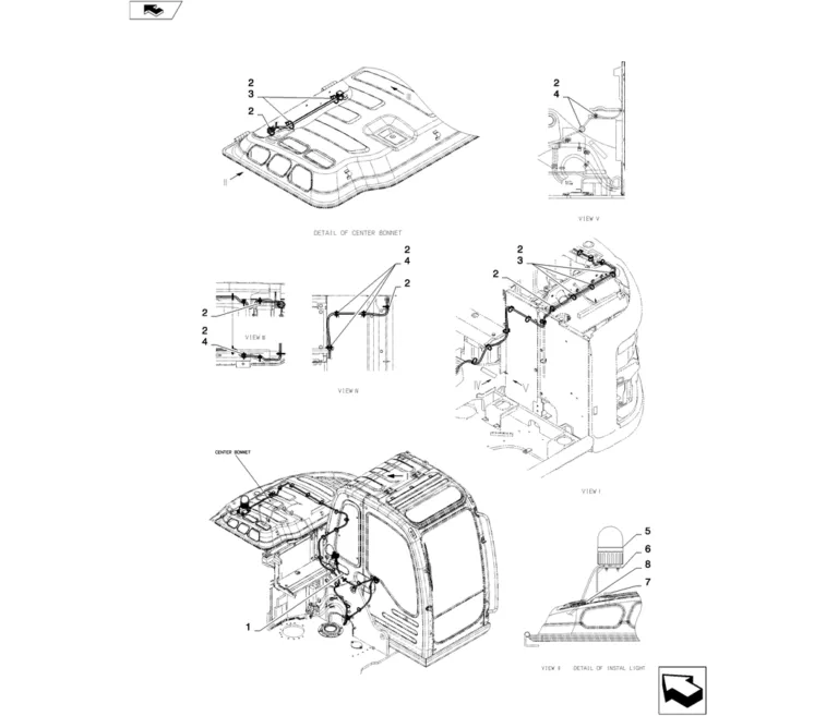 05-007(01) HARNESS ASSEMBLY, UPPER-2 SK130-8 SK140LC Excavator Parts ...