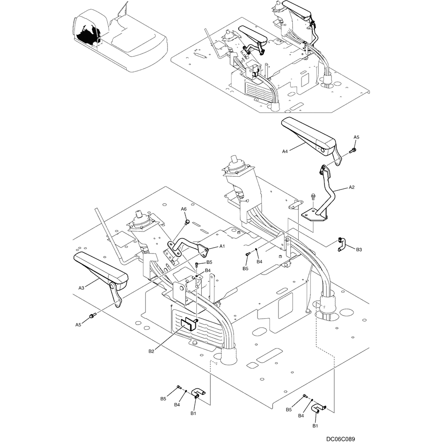 1.029(00) ARM REST YN25M01180F1-SK350-8 Kobelco Excavator Parts Number ...