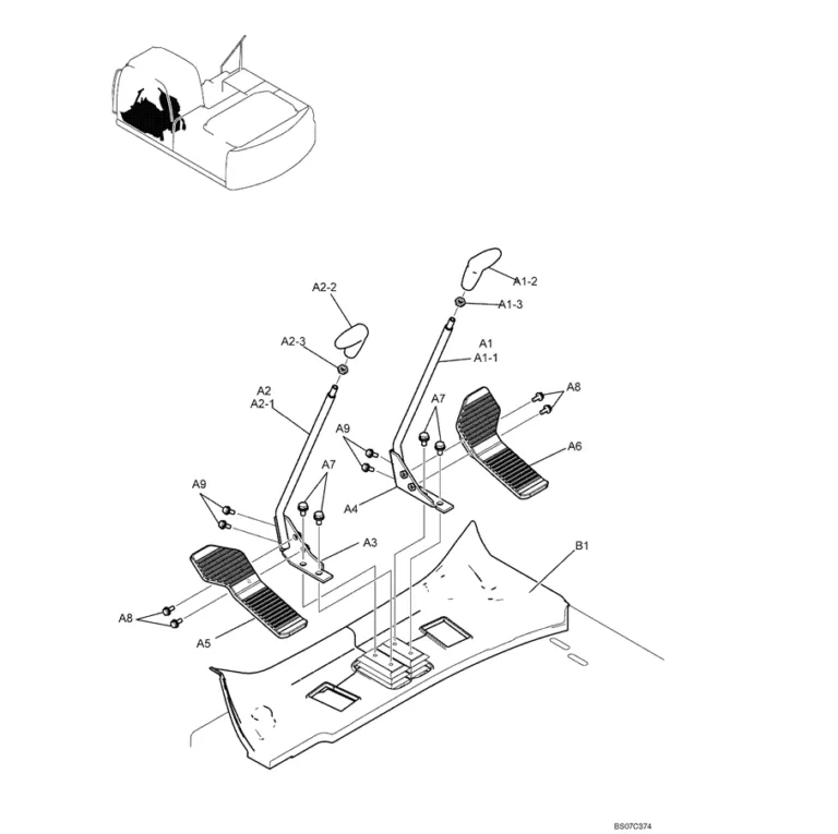 1.030(00) LEVER ASSY, PROPEL YN50M00015F1-SK350-8 Kobelco Excavator ...