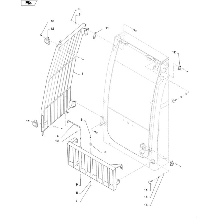 1.068(02) CAB FRONT GUARD-SK350-8 Kobelco Excavator Parts Number ...