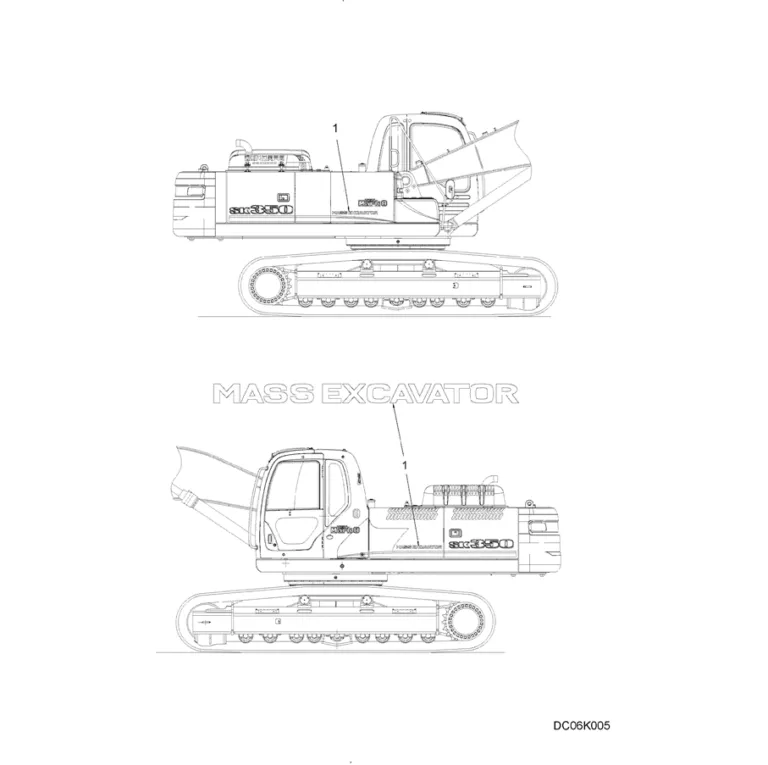 7.025(00) NAME PLATE INSTALLATION, (MASS EXCAVATOR) LC22TU0008F1-SK350 ...