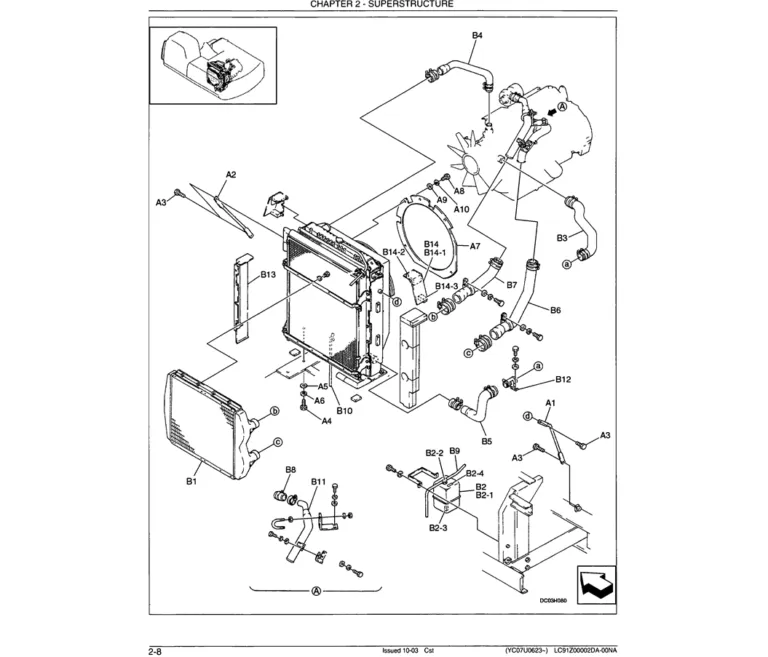 01-005 RADIATOR INSTALLATION (COMPONENTS)-SK330LC-6E SK330-6E SK350LC ...