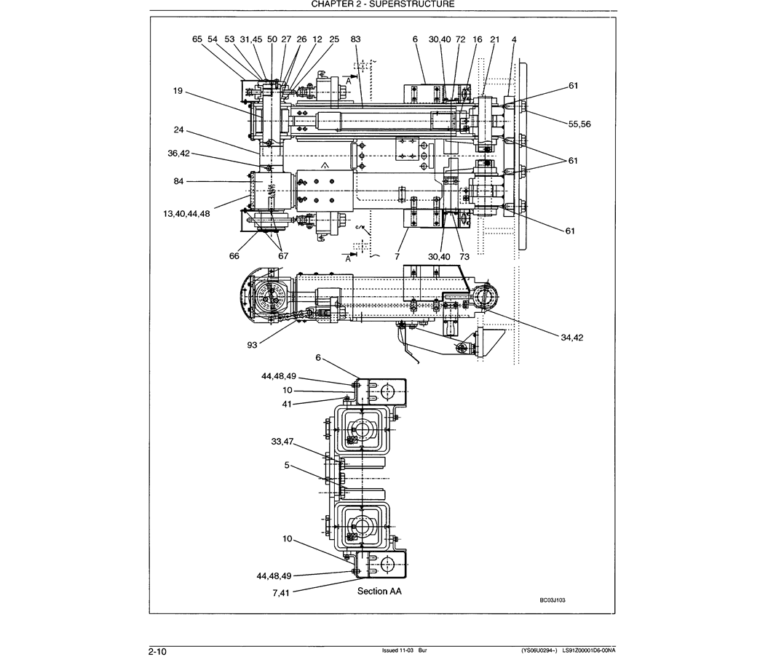 01-005(01) COUNTERWEIGHT REMOVAL SYSTEM, (LS61C00001F3)-Kobelco SK480LC ...