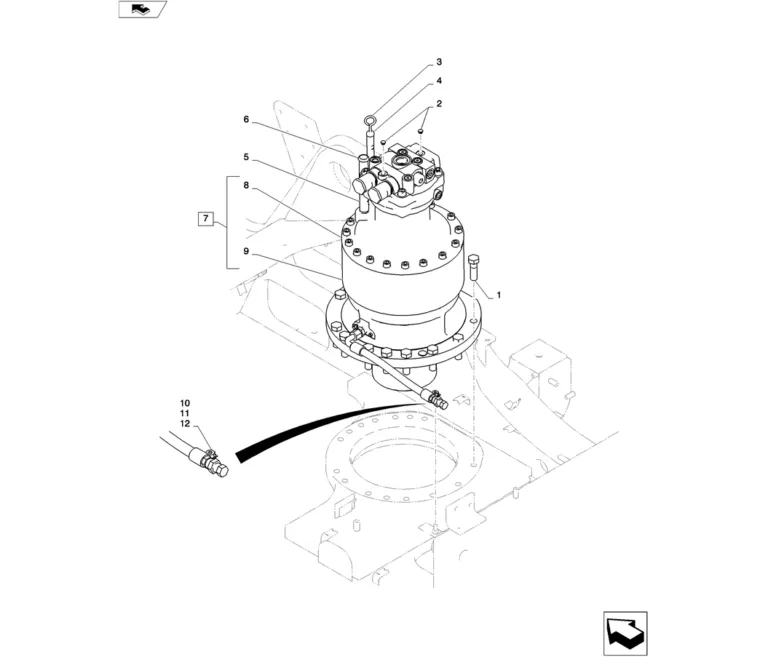 01-016(01)SWING MOTOR INSTALL-SK235SR-2 SK235SRLC-2 SK235SR Kobelco ...