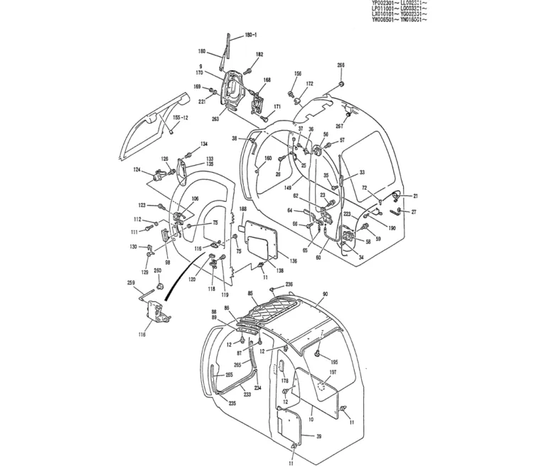 01-032(02) CAB ASSY-Kobelco SK120LC-5 SK120-V SK120LC-3 Excavator Parts ...