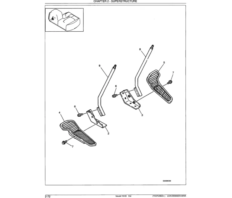 01-040 PROPEL LEVER ASSEMBLY-SK330LC-6E SK330-6E SK350LC-6E Kobelco ...