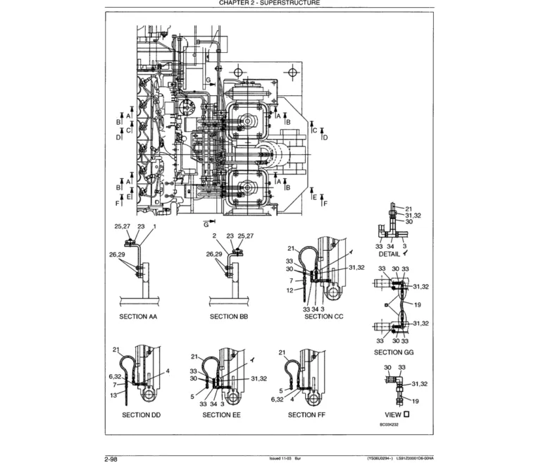 01-047 HYDRAULIC LINES, MAIN FRAME MODELS WITH COUNTERWEIGHT REMOVER P ...