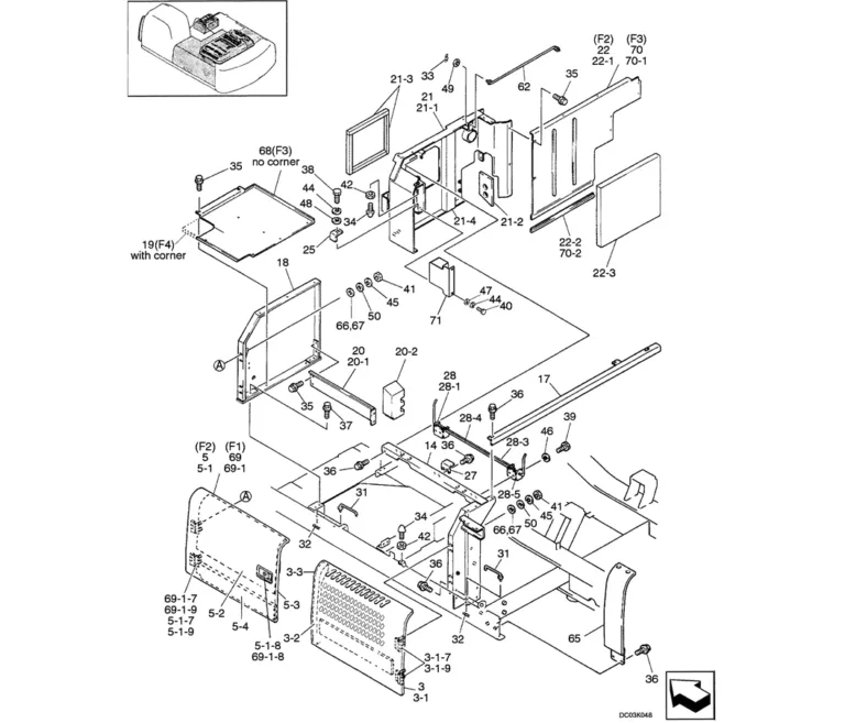 01-065(02) GUARD INSTALLATION-SK330LC-6E SK330-6E SK350LC-6E Kobelco ...
