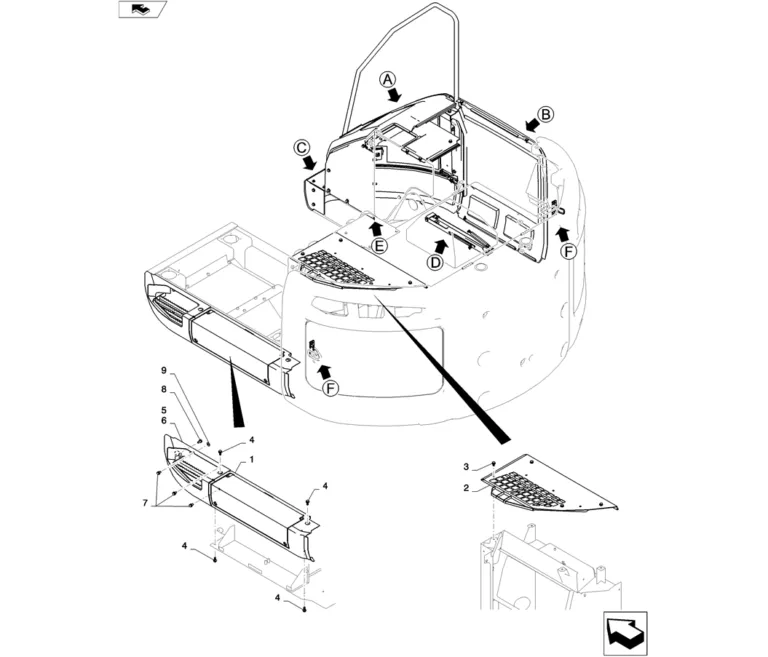 01-069(01)GUARD INSTALL-SK235SR-2 SK235SRLC-2 SK235SR Kobelco Excavator Parts Number Electronic ...