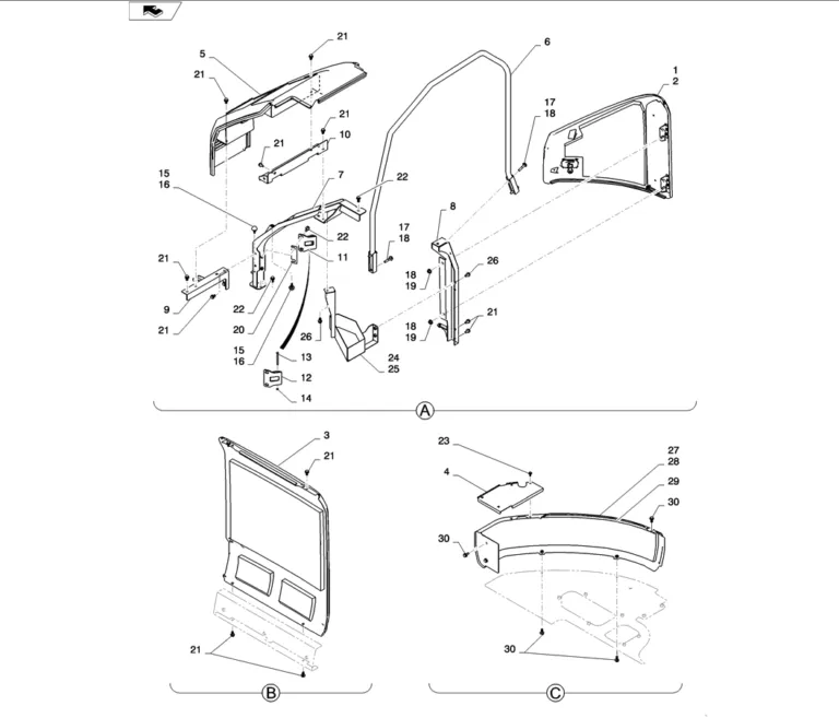 01-069(02)GUARD INSTALL-SK235SR-2 SK235SRLC-2 SK235SR Kobelco Excavator ...
