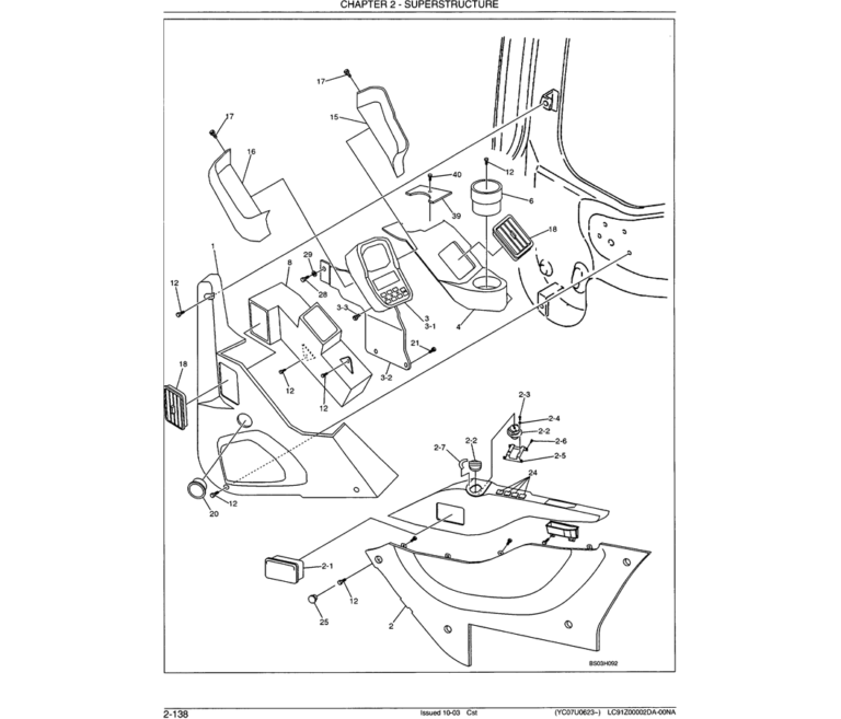 01-071 INSTRUMENT PANEL ASSEMBLY (COVERS)-SK330LC-6E SK330-6E SK350LC ...