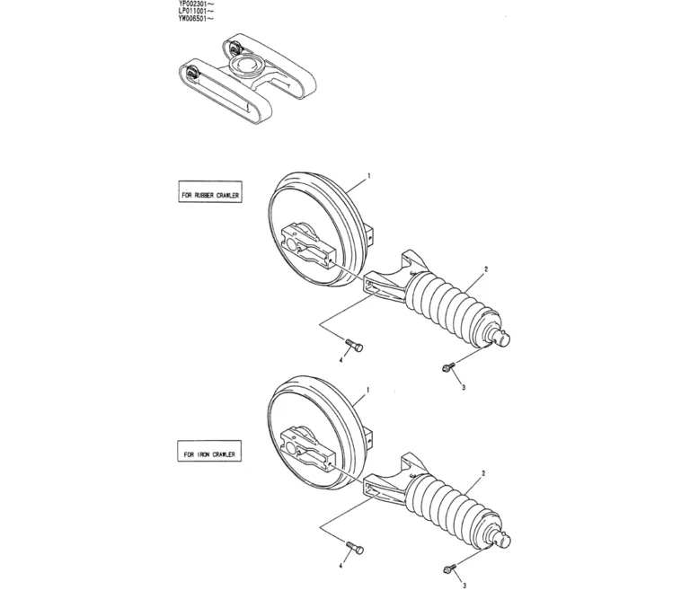 02-004 IDLER ASSY, CRAWLER-Kobelco SK120LC-5 SK120-V SK120LC-3 ...
