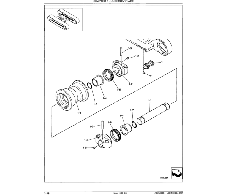 02-011 TRACK ROLLER ASSEMBLY-SK330LC-6E SK330-6E SK350LC-6E Kobelco ...