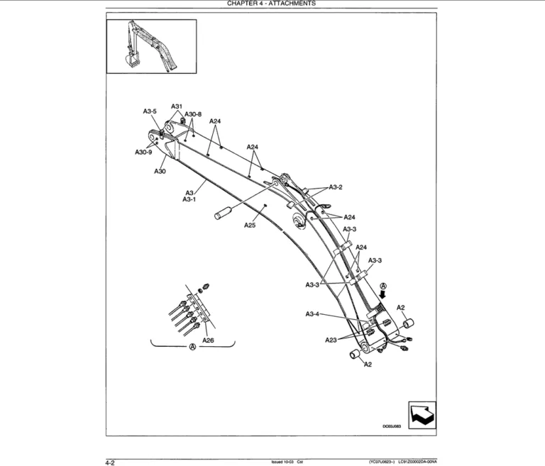 03-001 BOOM ASSEMBLY STANDARD - 6.5M (21 FT - 4 IN) P/N LC02B00035F2 ...