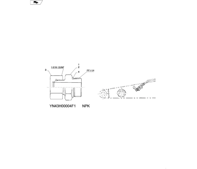 03-012(00)CONNECTOR ASSY (NIBBLER & BREAKER)-SK235SR-2 SK235SRLC-2 ...