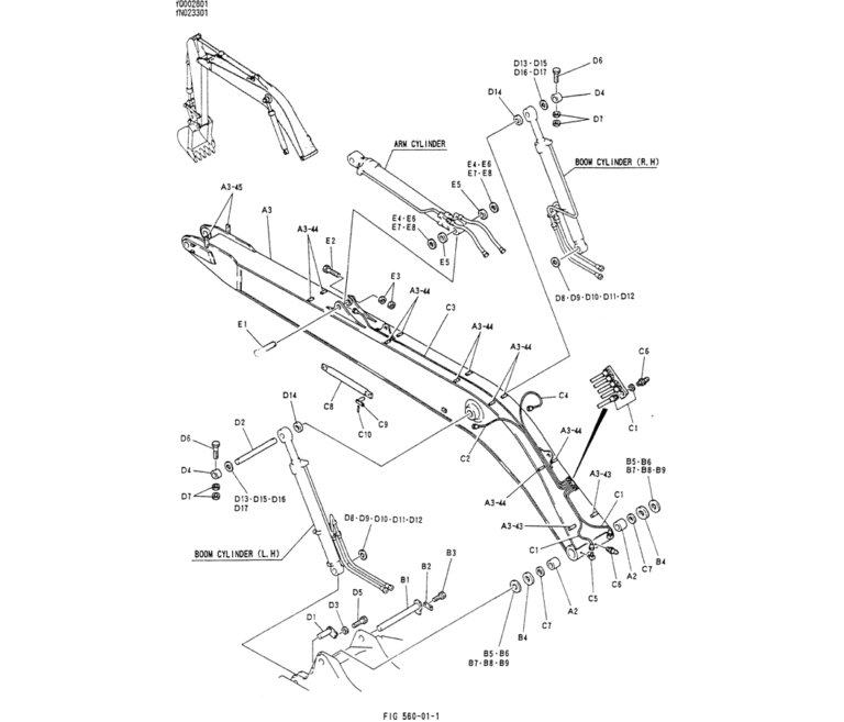 05-012BOOM ASSY, 8.15M (50FT LONG RANGE)-Kobelco SK200-3 SK200LC-5 ...