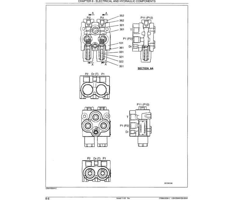 07-003 CONTROL VALVE ASSEMBLY LB30V0000F1-Kobelco SK480LC-6E SK480-6S ...