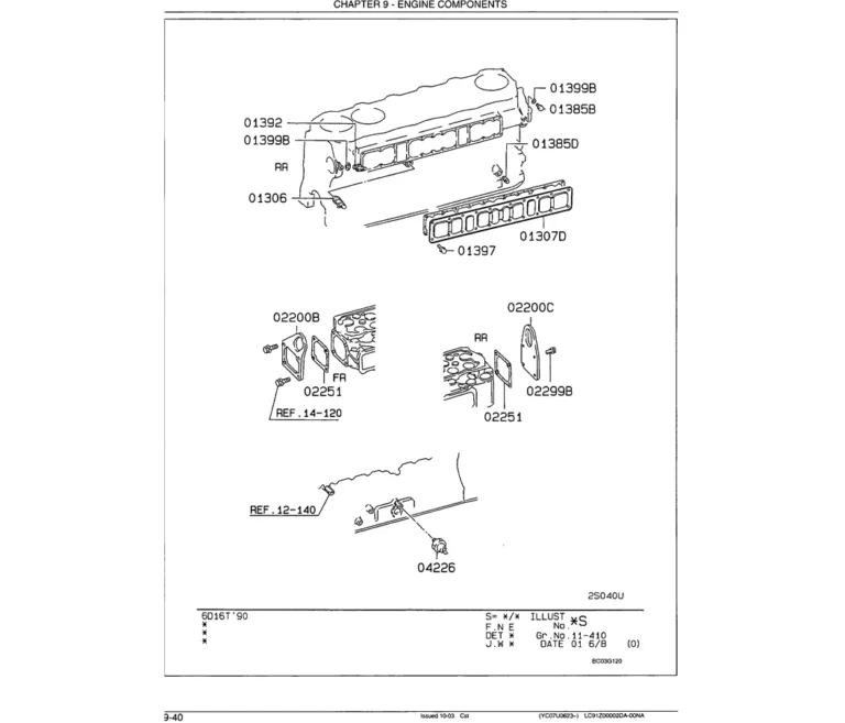 08-014 ATTACHING PARTS Mitsubishi 6D16 Engine-SK330LC-6E SK330-6E ...