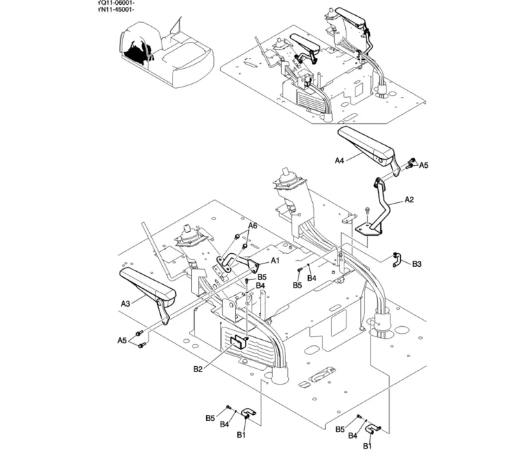 132-01-1 ARM REST-Kobelco SK200-8 SK210LC-8 SK210D-8 Excavator Parts ...