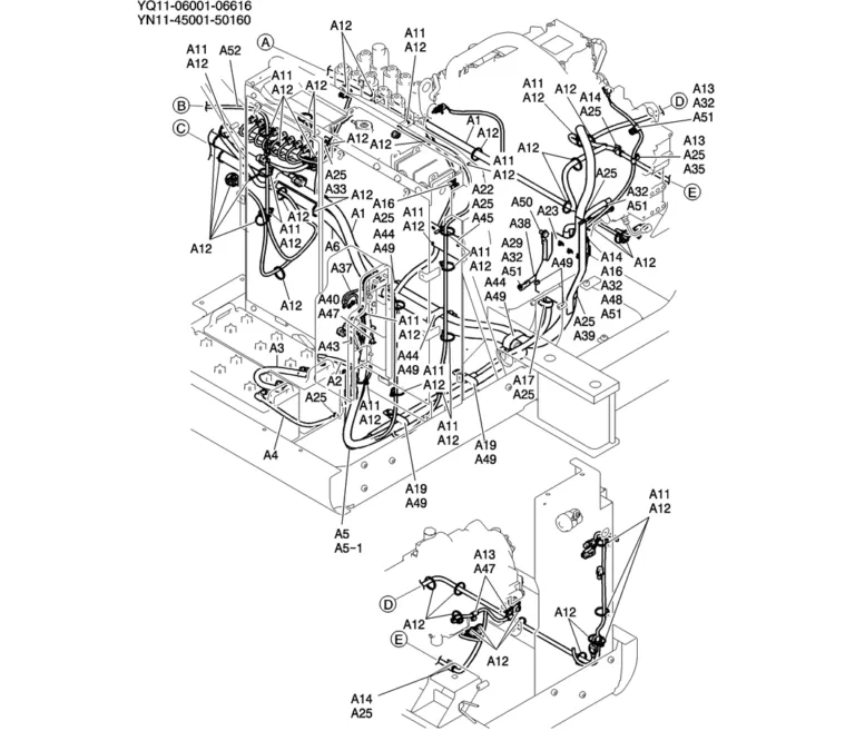310-01-2 HARNESS ASSY, UPP-Kobelco SK200-8 SK210LC-8 SK210D-8 Excavator ...