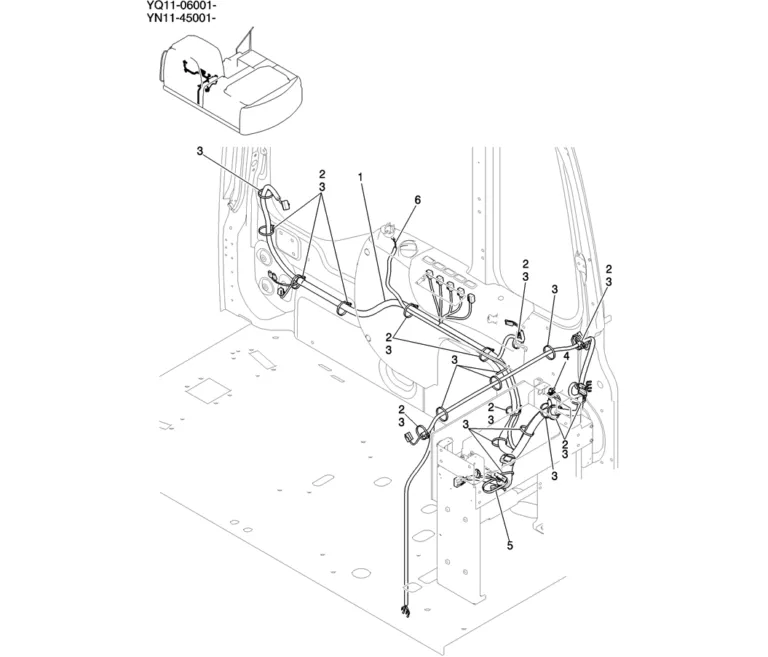 315-01-1 HARNESS ASSY, CAB-Kobelco SK200-8 SK210LC-8 SK210D-8 Excavator ...