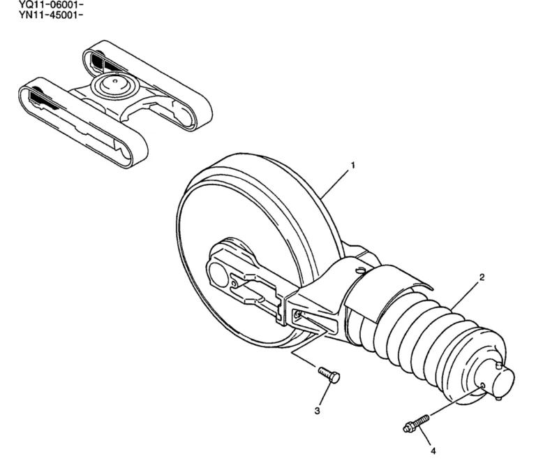 350-01-1 IDLER ASSY, CRAWLER-Kobelco SK200-8 SK210LC-8 SK210D-8 ...