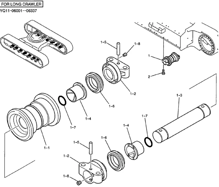 367-01-1 ROLLER ASSY, TRACK-Kobelco SK200-8 SK210LC-8 SK210D-8 ...