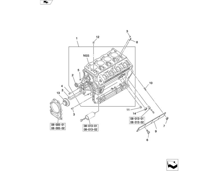08-002(01) CYLINDER BLOCK ISUZU 4LE2 ENGINE -Kobelco SK80MSR SK80CS-2 ...