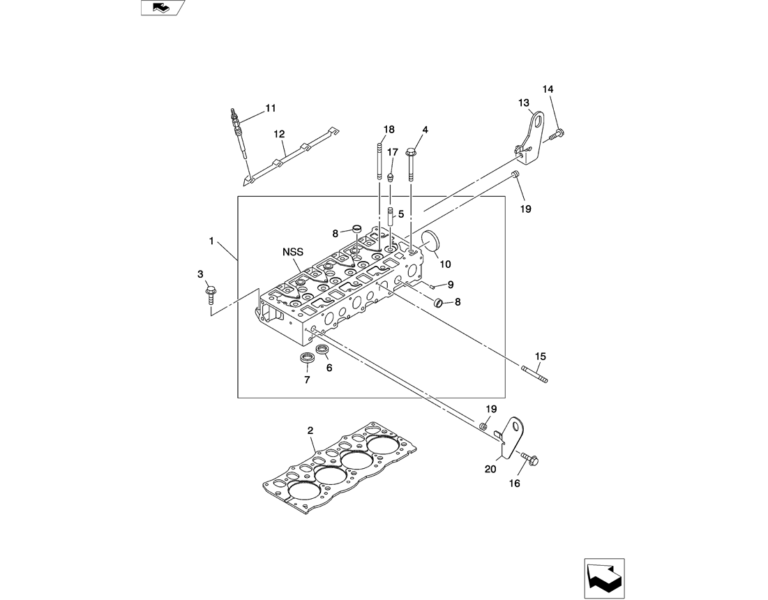 08-006(00) CYLINDER HEAD ISUZU 4LE2 ENGINE - Genuine KOBELCO Excavator ...