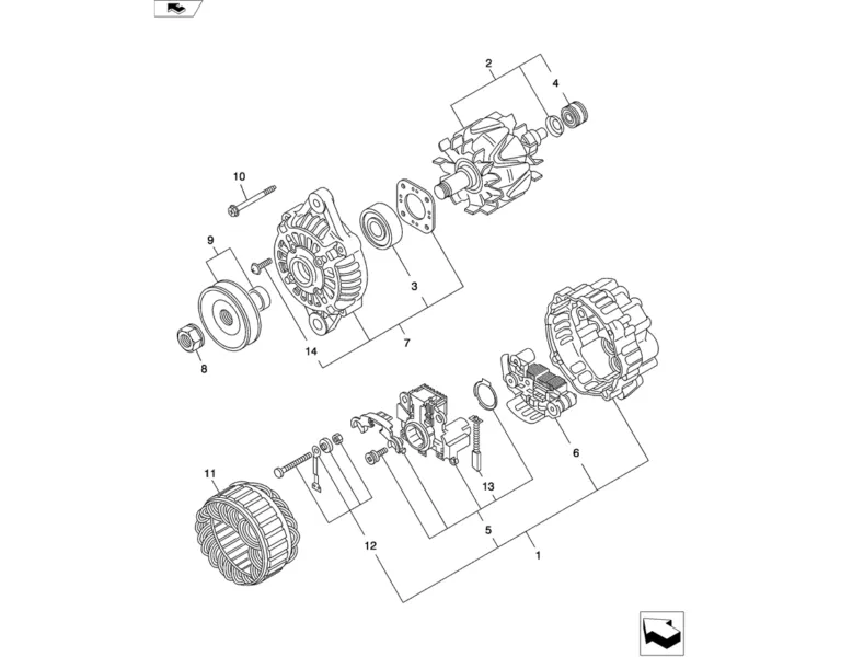 VI8971822892 GENERATOR ISUZU 4LE2 ENGINE -Kobelco SK80MSR SK80CS-2 ...