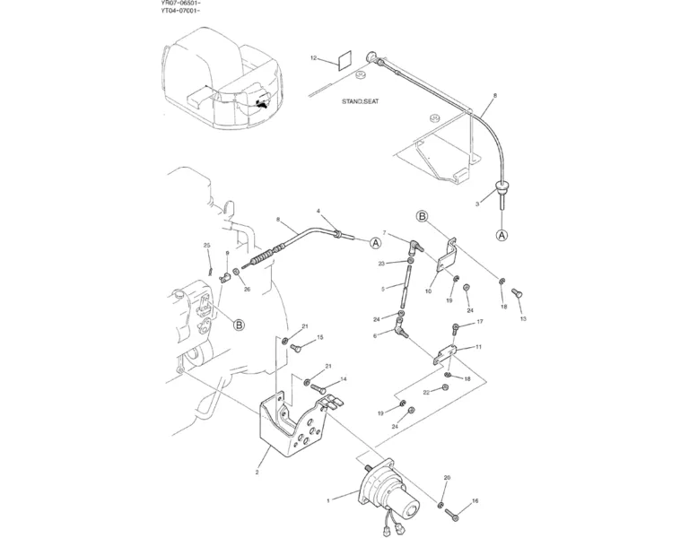 01-024 CONTROL ASSEMBLY, ENGINE-Kobelco SK70SR-1E SK70SR-2 SK70 ...