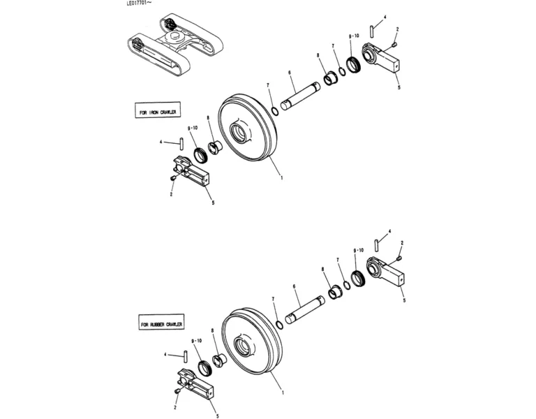 02-005 IDLER ADJUST ASSY - Genuine KOBELCO Excavator Engine Spare Parts