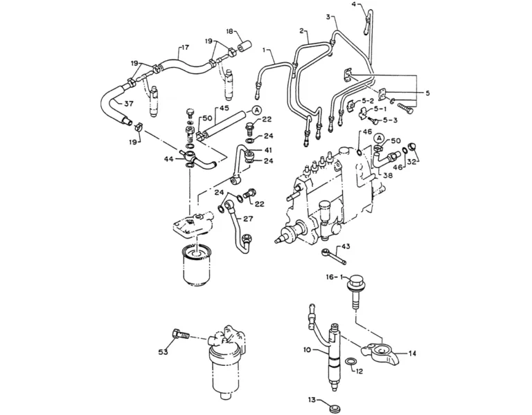 08-013 FUEL SYSTEM (INJ. NOZZLE, FUEL PIPE) ISUZU 4JB1 ENGINE - Genuine ...