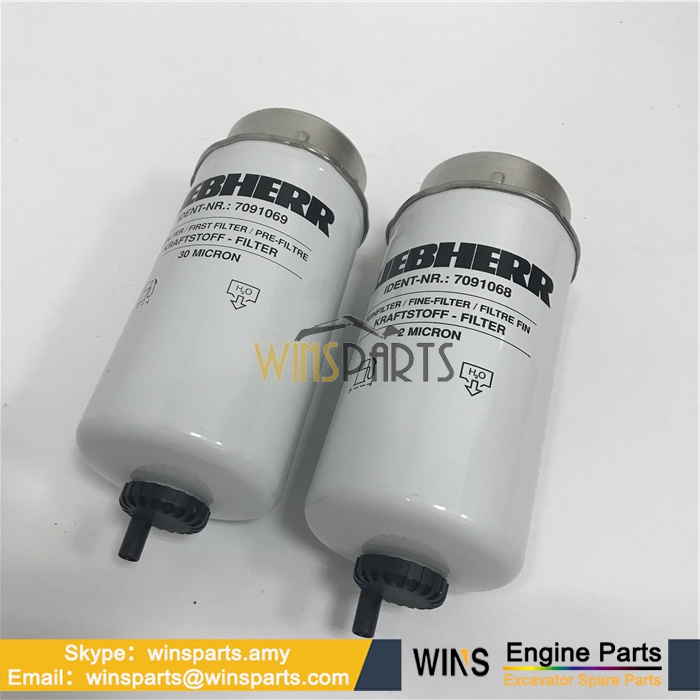 Genuine Original 7091068 7091069 Liebherr Fuel Filter Water Filter