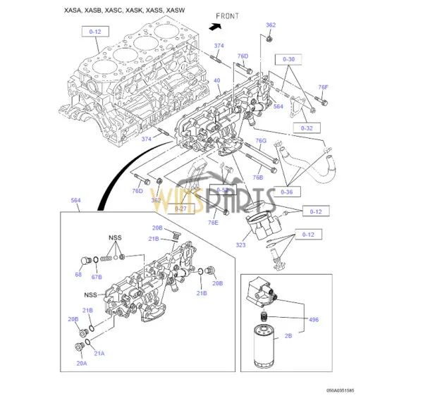 VI8983758600 OIL COOLER OIL FILTER ELEMENT KOBELCO SK135SRLC-5 SK140SRL ...